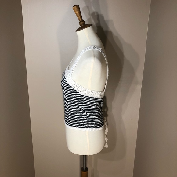 aerie | Tops | Nwotaerie Knit Cropped Tank Top W Crochet | Poshmark